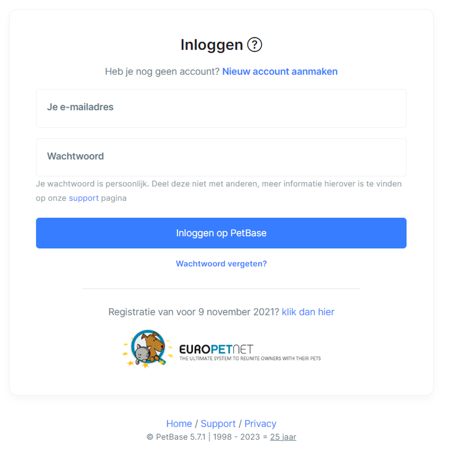 Registratienummer formuliernummer opvragen